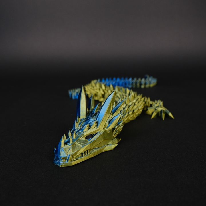 3D Printable Articulated Ice Dragon - Print-in-Place | Flexi dragon ...