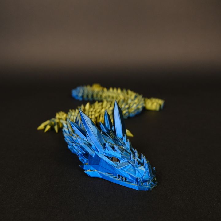 3D Printable Articulated Ice Dragon - Print-in-Place | Flexi dragon ...
