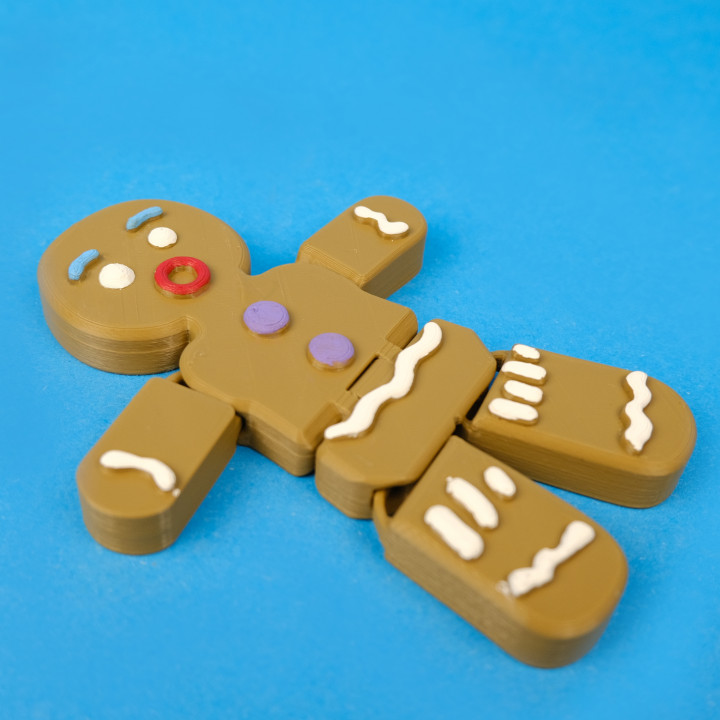 3D Printable GingerBread Man | Shrek | Print-in-Place | Flexi by ...
