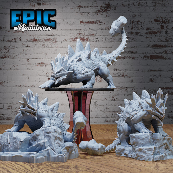 3D Printable Hammertail Dinosaur Set / Armored Dino / Spiked Beast ...