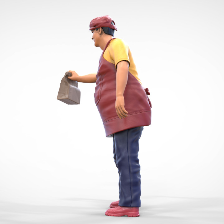 3D Printable N2 Salesperson or Shopkeeper or baker by 3DP Miniatures
