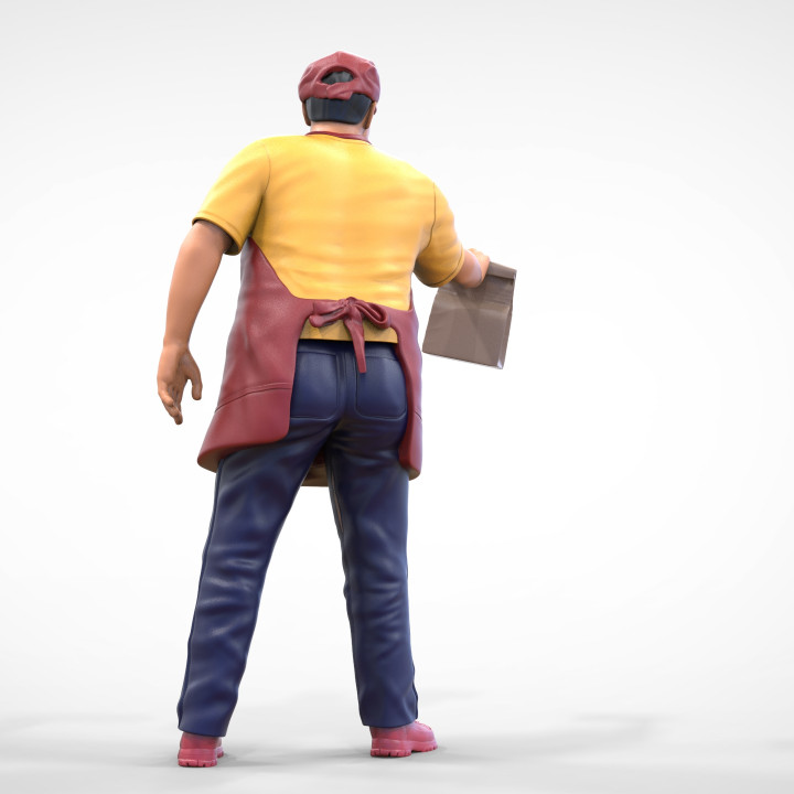 3D Printable N2 Salesperson or Shopkeeper or baker by 3DP Miniatures