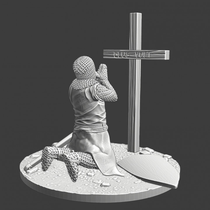 3D Printable Medieval crusader knight praying by Northern Crusades ...