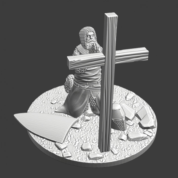 3D Printable Medieval crusader knight praying by Northern Crusades ...