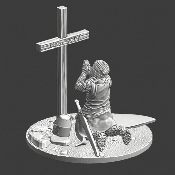 3D Printable Medieval crusader knight praying by Northern Crusades ...