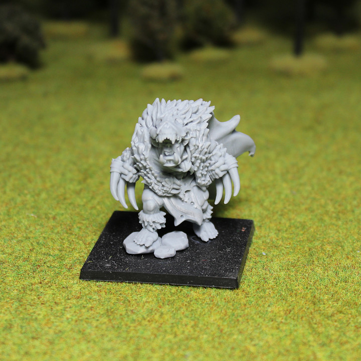 3D Printable Wild orc warlord by MOMminiatures