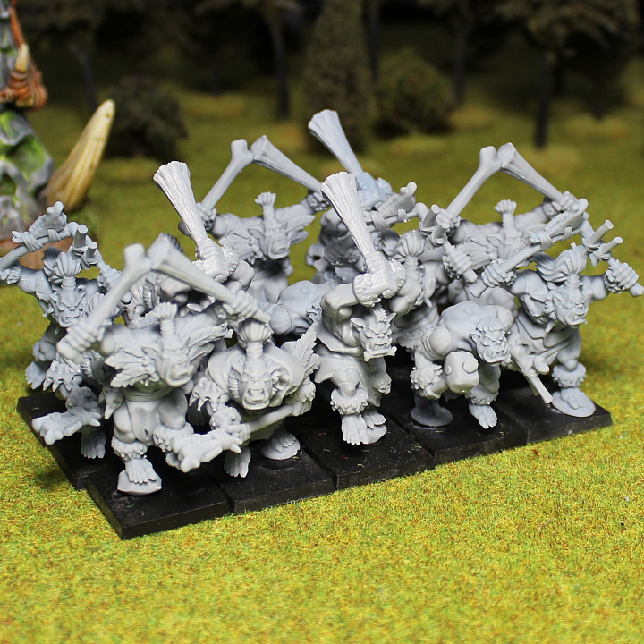 3D Printable Wild orcs by MOMminiatures