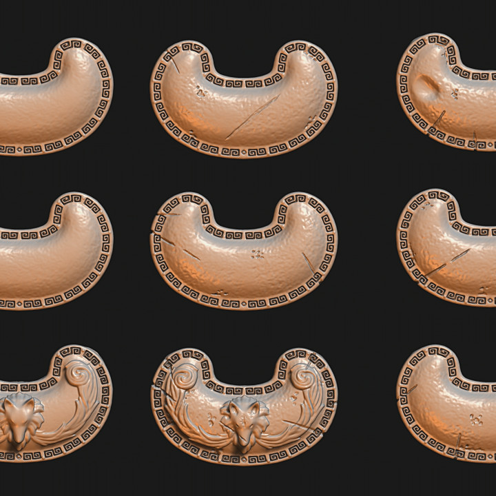 3D Printable Extra Shield TWO - 6 unique models - 3 EXTRA by TheGoodBrick