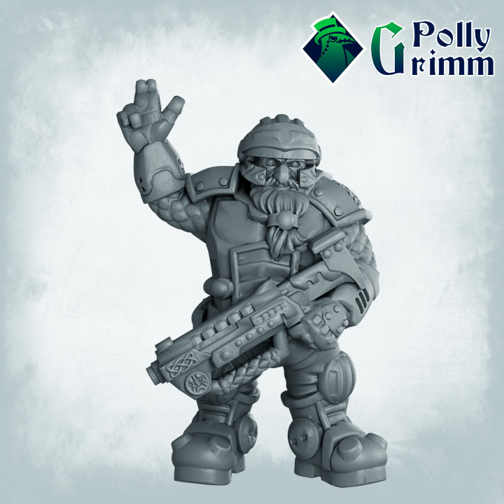 3D Printable Sci-fi tabletop miniature. Galaxy Dwarves set. Space Rocks ...