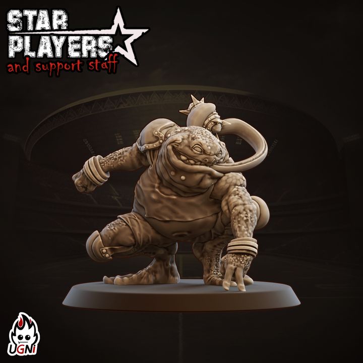 3D Printable Fantasy Football - Star Player - Frogman by UGNI Miniatures