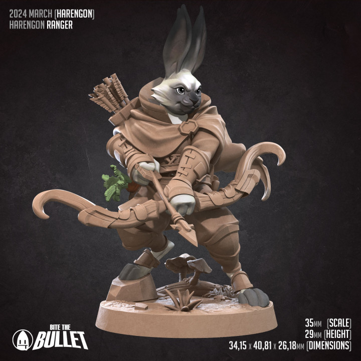 3D Printable Harengon Ranger by Bite the Bullet