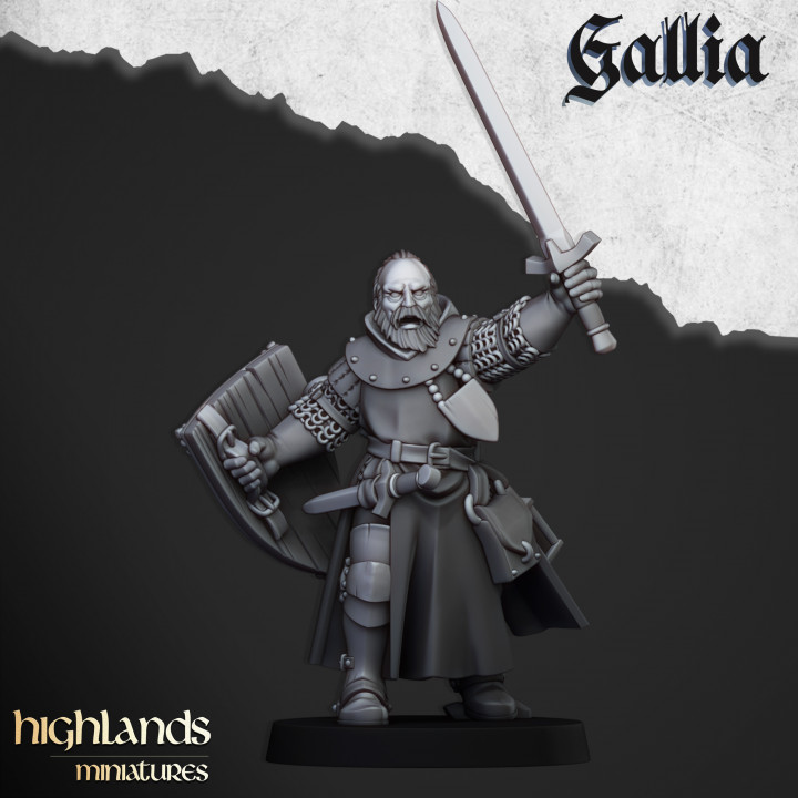 3D Printable Fantasy Fillers - Hero Questing Knight on Foot - Highlands ...