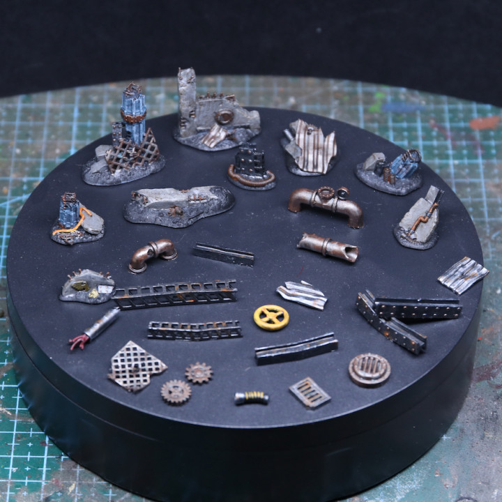 3D Printable Scraps and Ruins for Basing - Basing Bits by Voy Forges