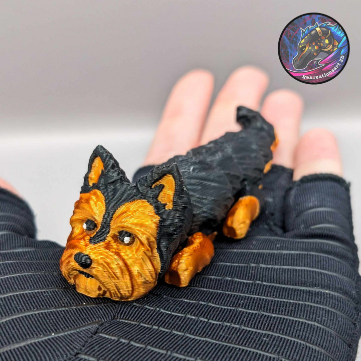 3D Printable Baby Dog Flexi Keychains Batch 2 (Set of 9) by Kirsten M