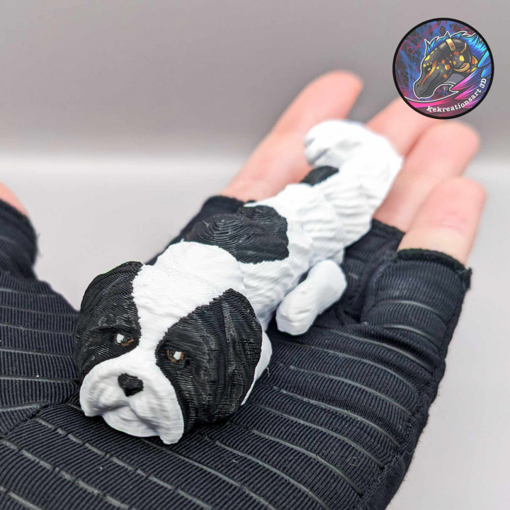 3D Printable Baby Dog Flexi Keychains Batch 2 (Set of 9) by Kirsten M