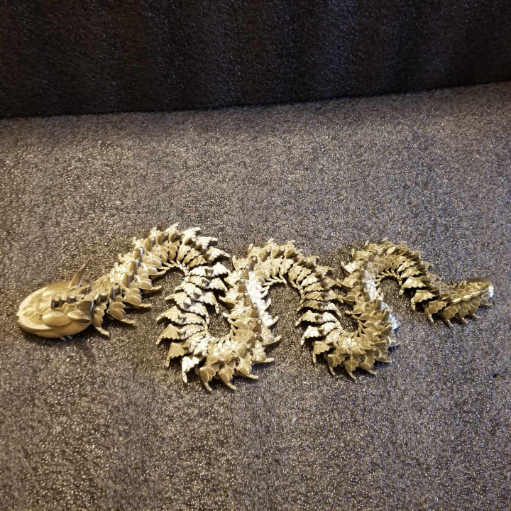 3D Printable Shakaworld3D Horned Spine Dragon Viper Serpent by Shakaworld3D