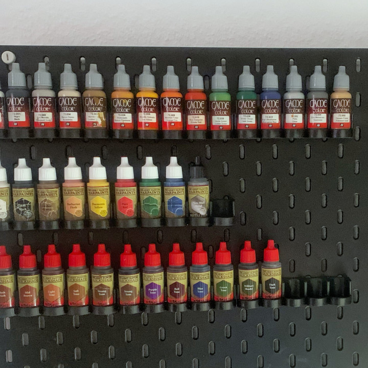 3D Printable IKEA Skadis Vallejo - Army Painter Paint Holder by Otterly ...