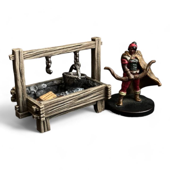 3D Printable Medieval Campfire by Tiny Furniture