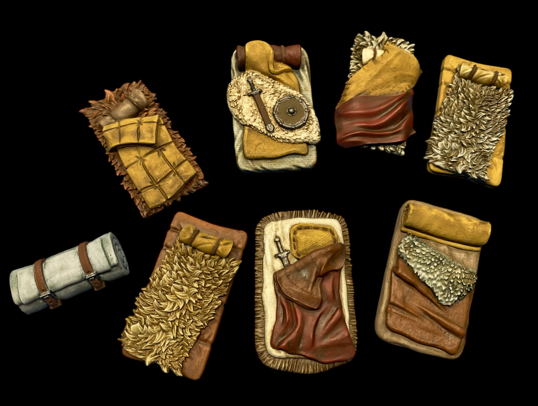 3D Printable Camp Bedrolls by Tiny Furniture