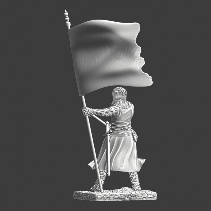 3D Printable Medieval Banner Knight - Wargaming command by Northern ...