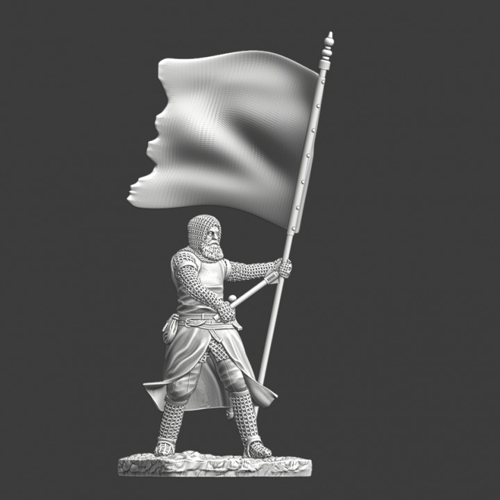 3D Printable Medieval Banner Knight - Wargaming command by Northern ...