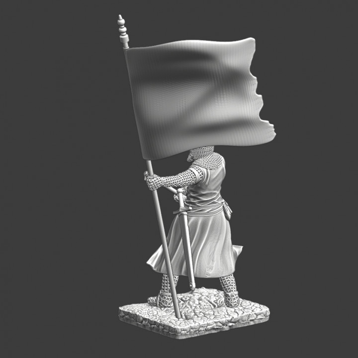 3D Printable Medieval Banner Knight - Wargaming command by Northern ...