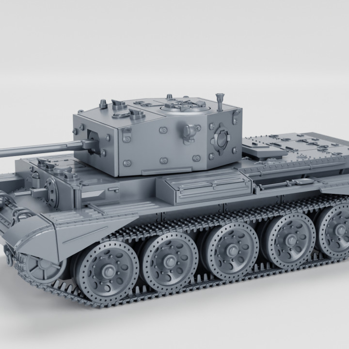 3D Printable Tank Cruiser Cromwell A27M (UK, WW2) by Wargame3d