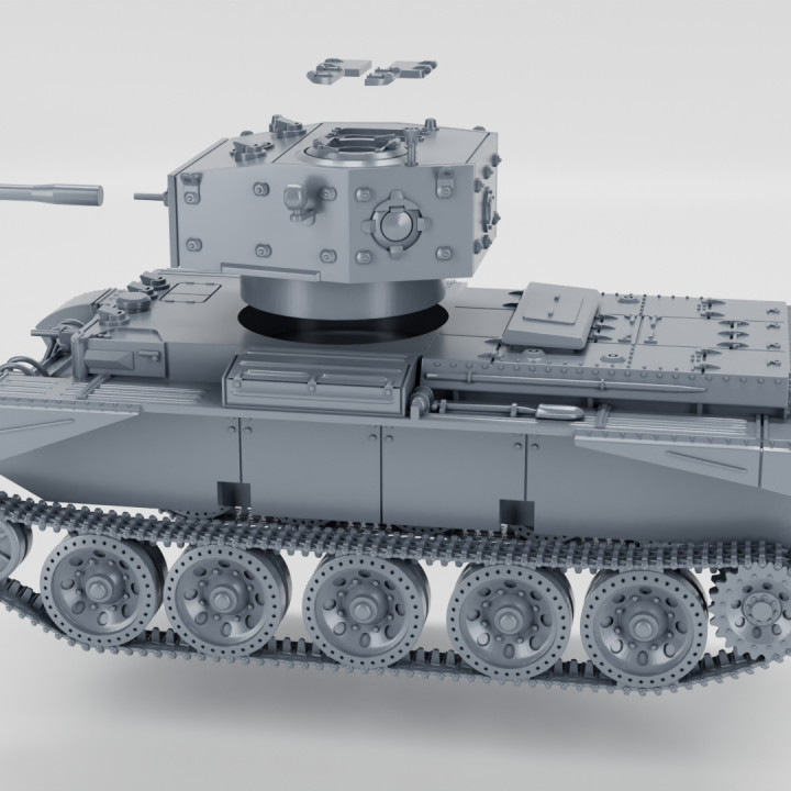 3D Printable Tank Cruiser Cromwell A27M (UK, WW2) by Wargame3d