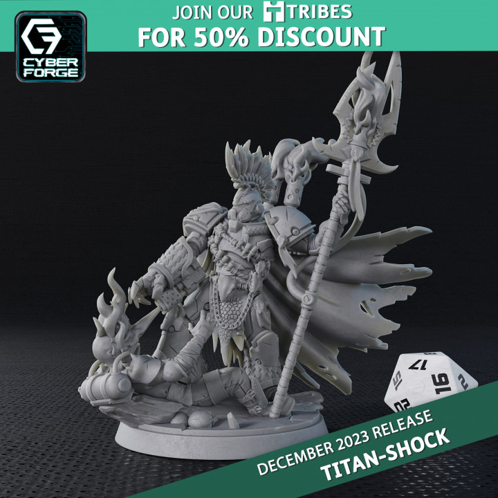 3D Printable Cyber Forge Titan Shock Grim Realms Flame Lizards Archfather Vesuvio All-Burn by ...