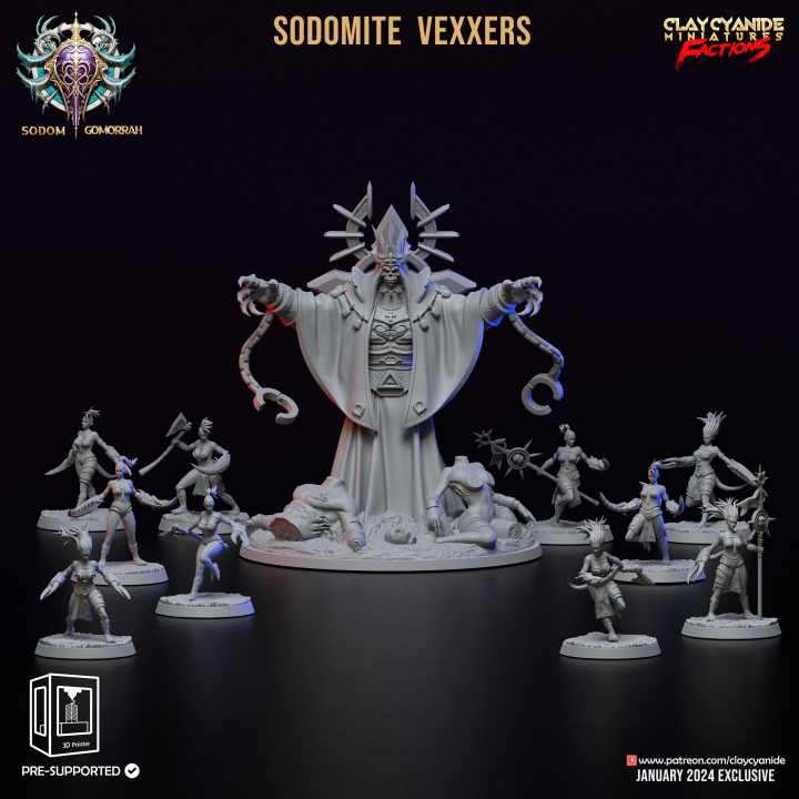 3D Printable Sodomite Vexxers by Clay Cyanide Miniatures