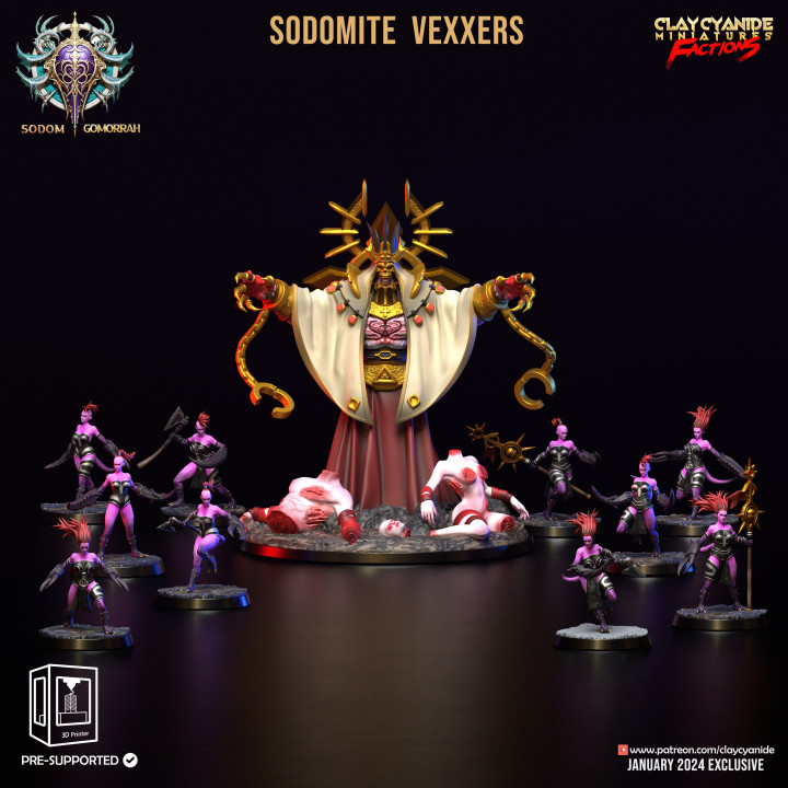 3D Printable Sodomite Vexxers by Clay Cyanide Miniatures