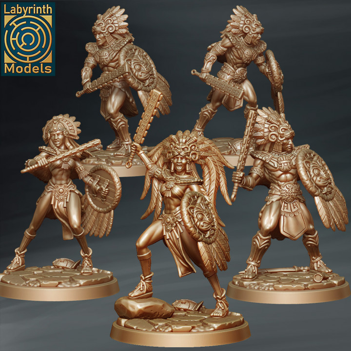 3D Printable Jaguar Warriors - 32mm scale by Labyrinth Models