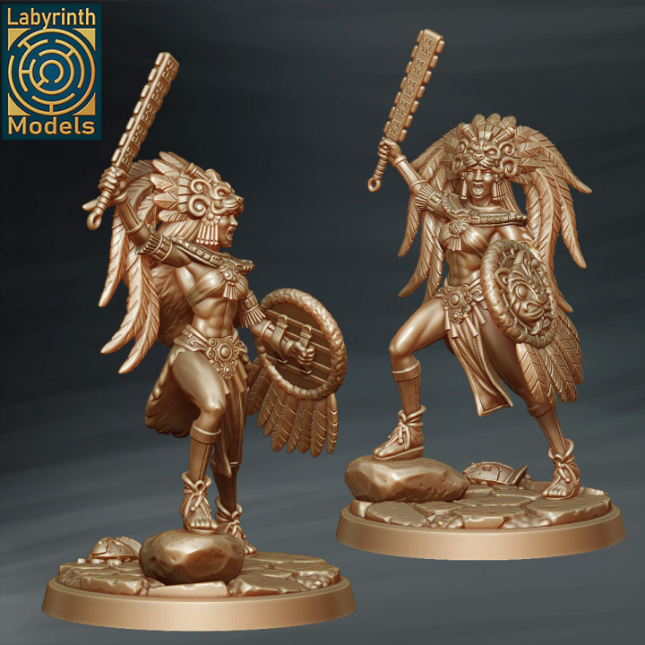 3D Printable Jaguar Warriors - 32mm scale by Labyrinth Models