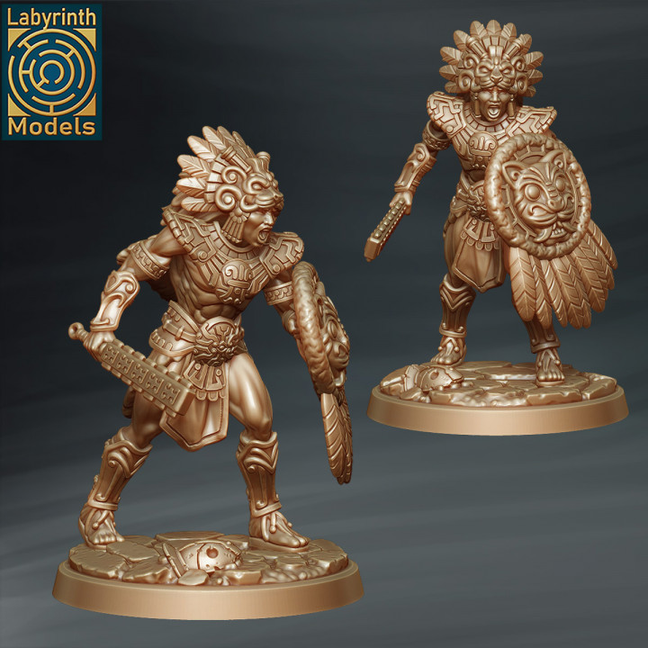 3D Printable Jaguar Warriors - 32mm scale by Labyrinth Models