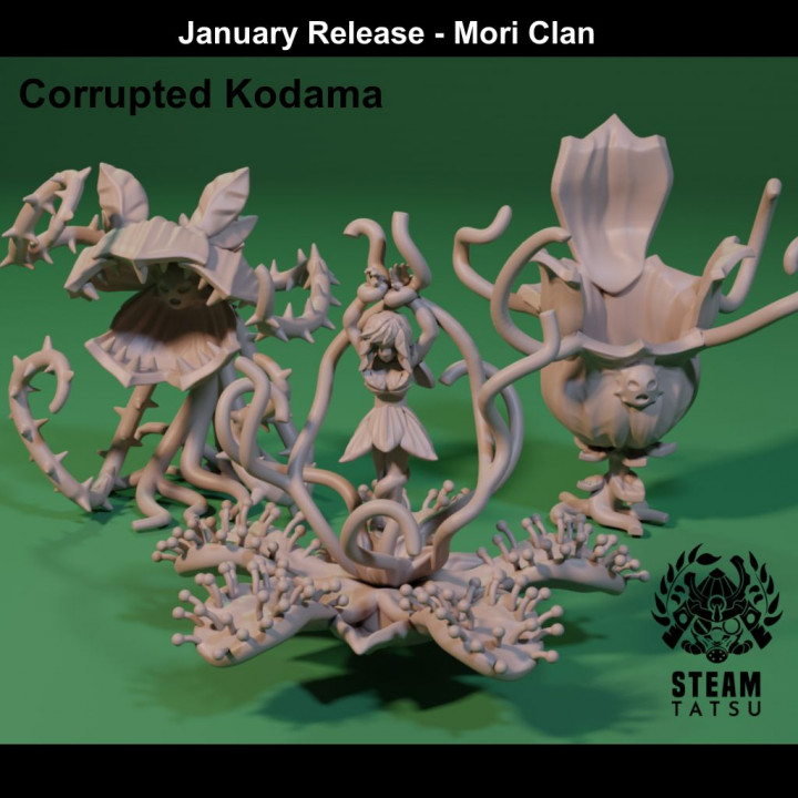 3D Printable Corrupted Kodama by Steam Tatsu