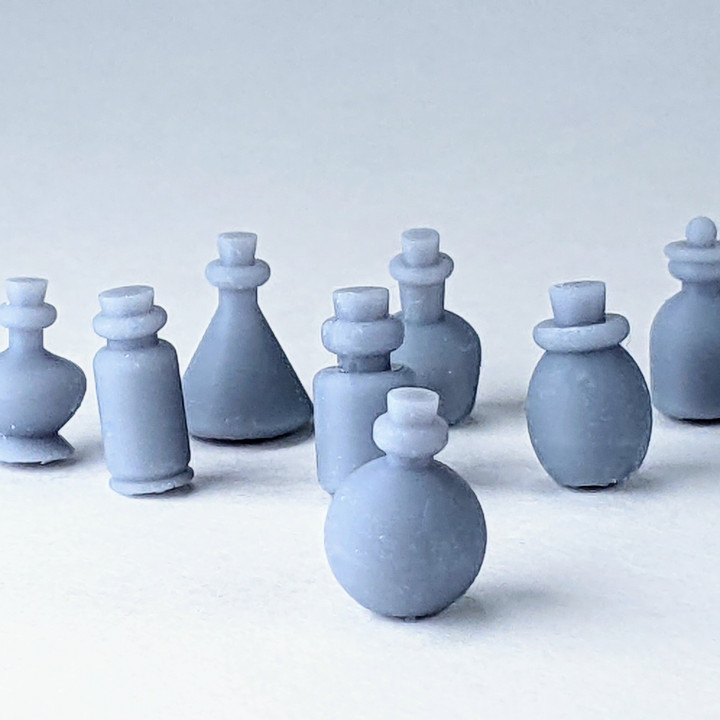 3D Printable Base Scatter: Potion Bottles by Custom Miniature Maker