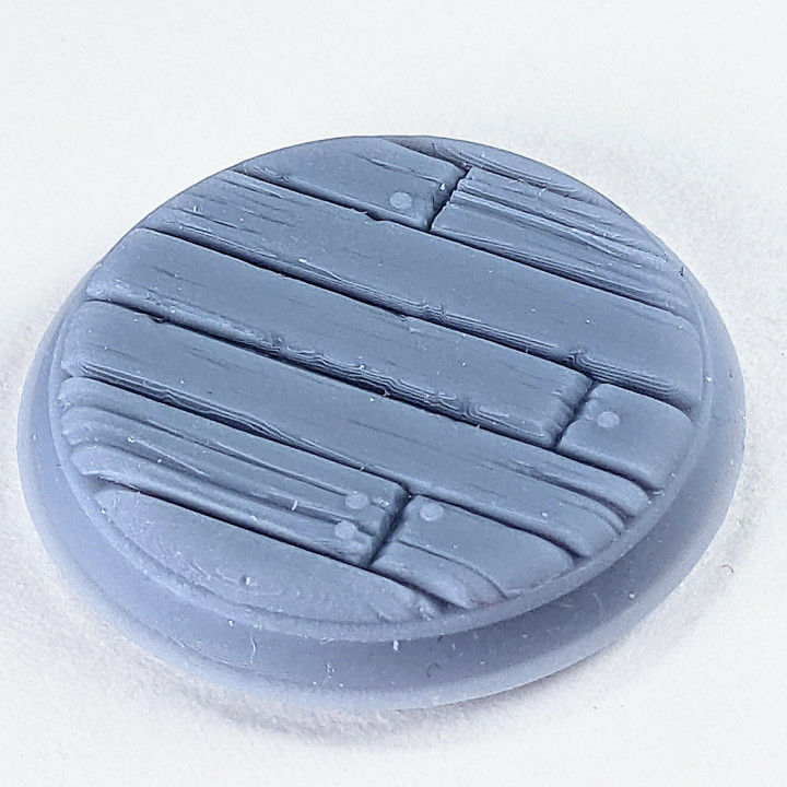 3D Printable 33 Piece Base Set: Wooden Planks by Custom Miniature Maker