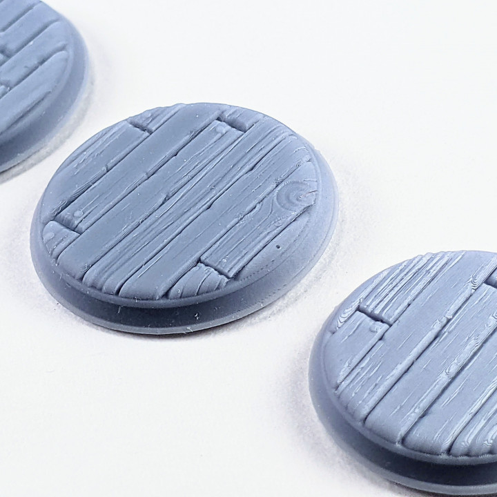 3D Printable 33 Piece Base Set: Wooden Planks by Custom Miniature Maker