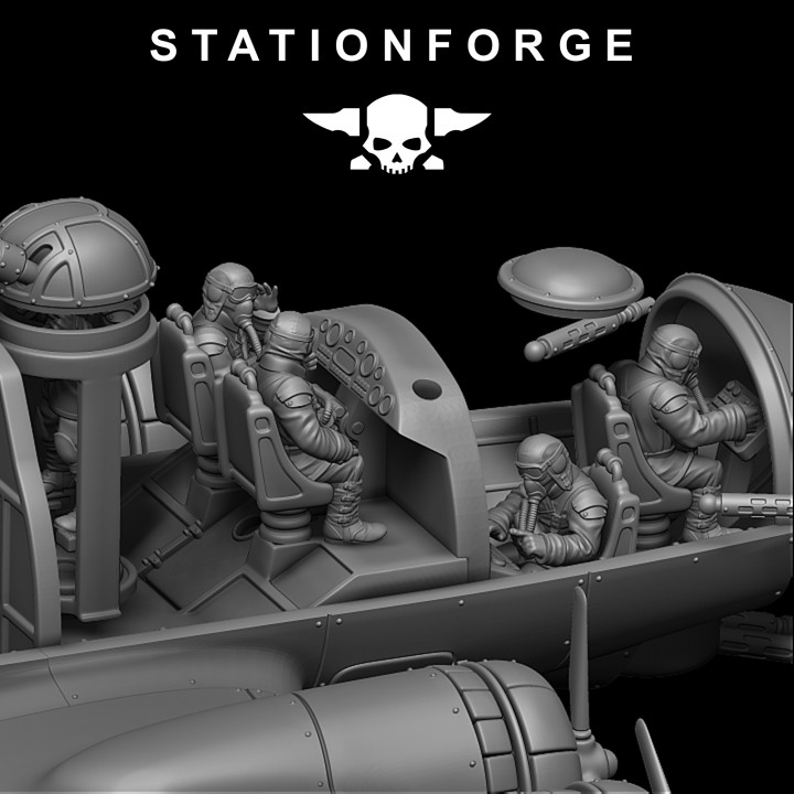 3D Printable GrimGuard Bomber with Interior by Station Forge