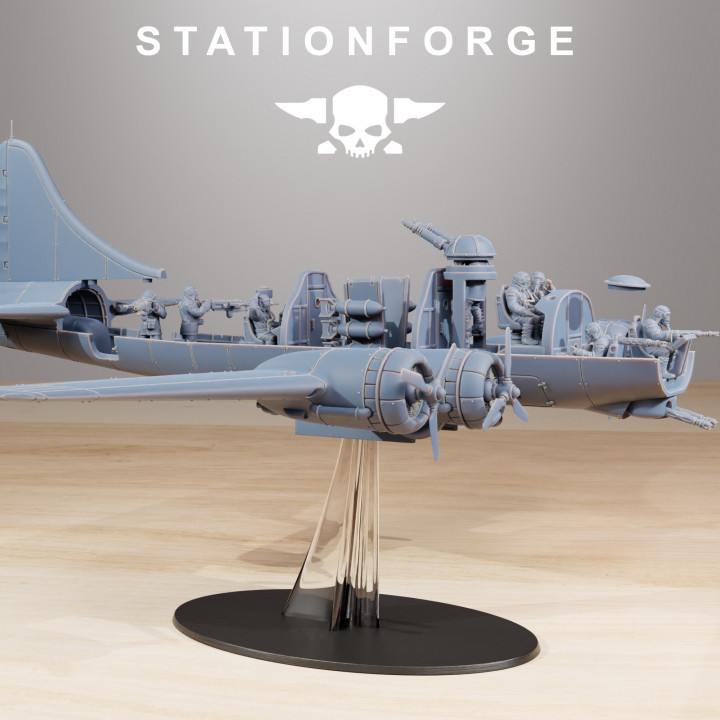 3D Printable GrimGuard Bomber with Interior by Station Forge