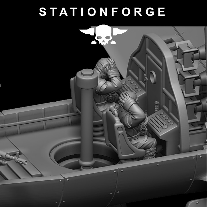 3D Printable GrimGuard Bomber with Interior by Station Forge
