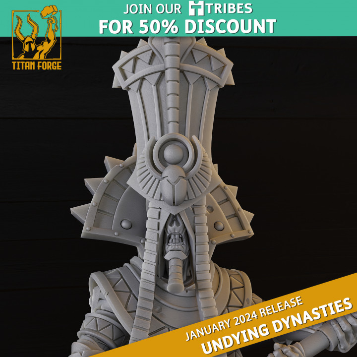 3D Printable Undying Dynasties Sand Lord by Titan Forge Miniatures