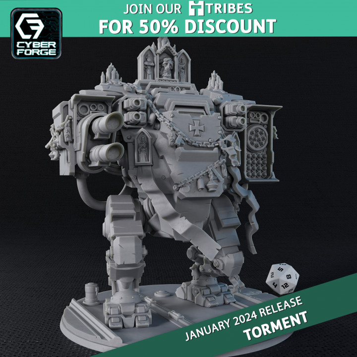 3D Printable Cyber Forge Torment Grim Realms Black Knight Stronghold ...