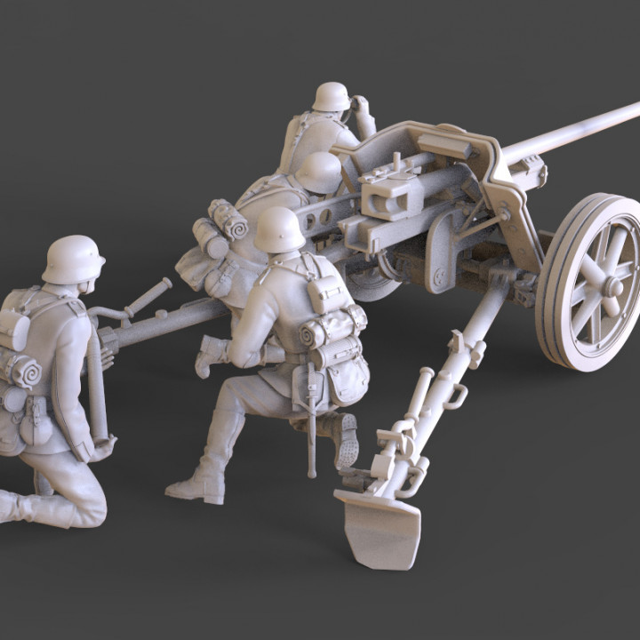 3D Printable pak 38 German artillery 3D print model by Dmitrii Tishchenkov
