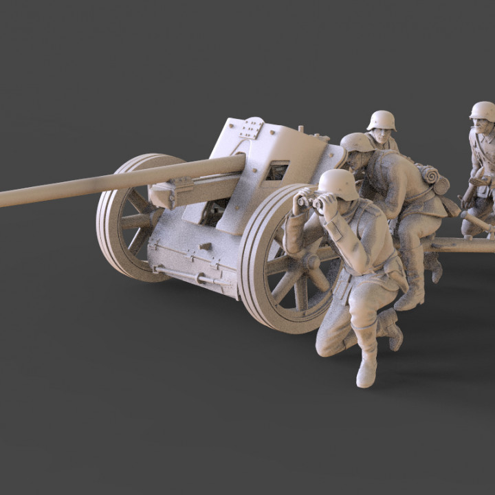 3D Printable pak 38 German artillery 3D print model by Dmitrii Tishchenkov