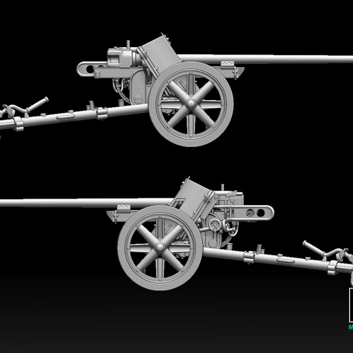 3D Printable pak 38 German artillery 3D print model by Dmitrii Tishchenkov