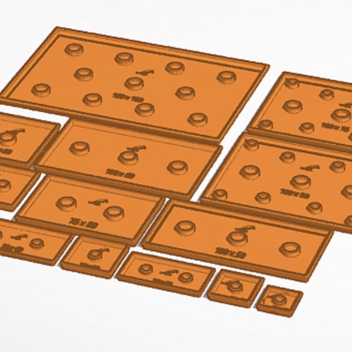 3D Printable Full Set Square Bases (Old World Bases) - SLA Printing by ...