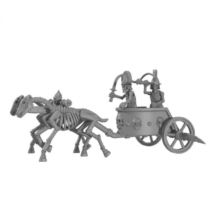 3D Printable Multipart Skeleton Chariot by Celtic Miniatures
