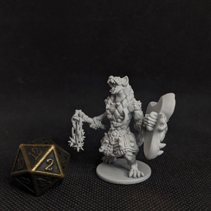 3D Printable Gnoll Flind | Presupported by Wicked Wizard Labs