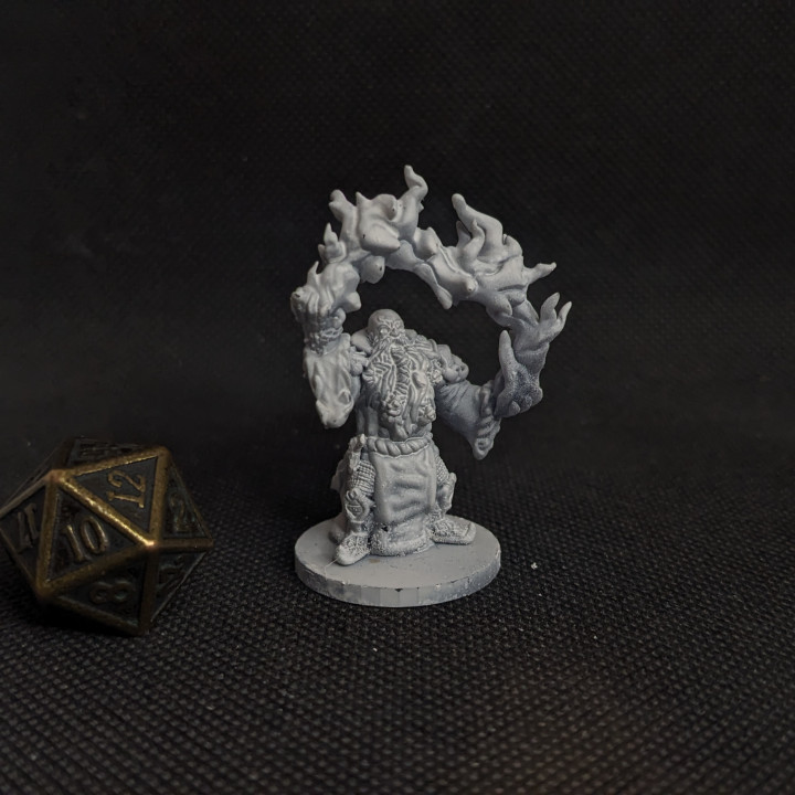 3D Printable Dark Dwarf Mage | Presupported by Wicked Wizard Labs